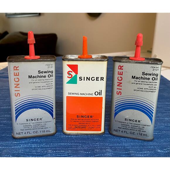 Singer | Other | Lot Vintage Singer Sewing Machine Oil Handy Oiler Tin ...